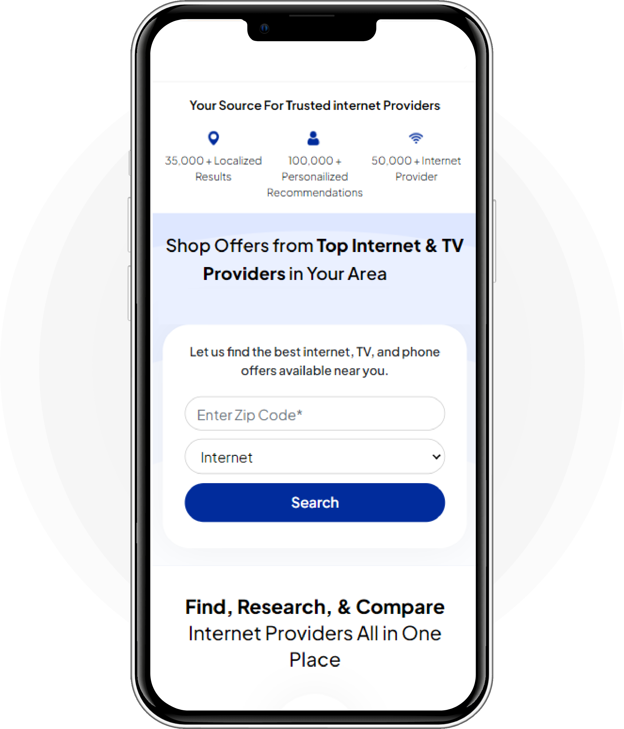 internet service providers by zip code